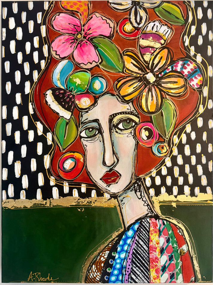 Original, signed painting-18x24”painted, wide edge canvas: Abstract po ...